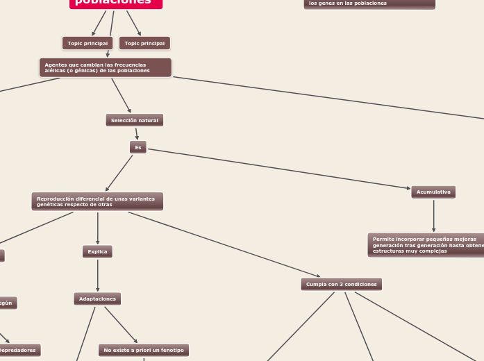 Genética De Poblaciones Mind Map 1570